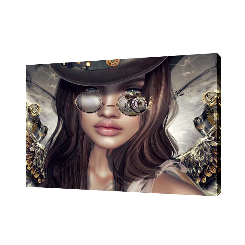 Картина на холсте Девушка в стиле стимпанк, 30х40 см