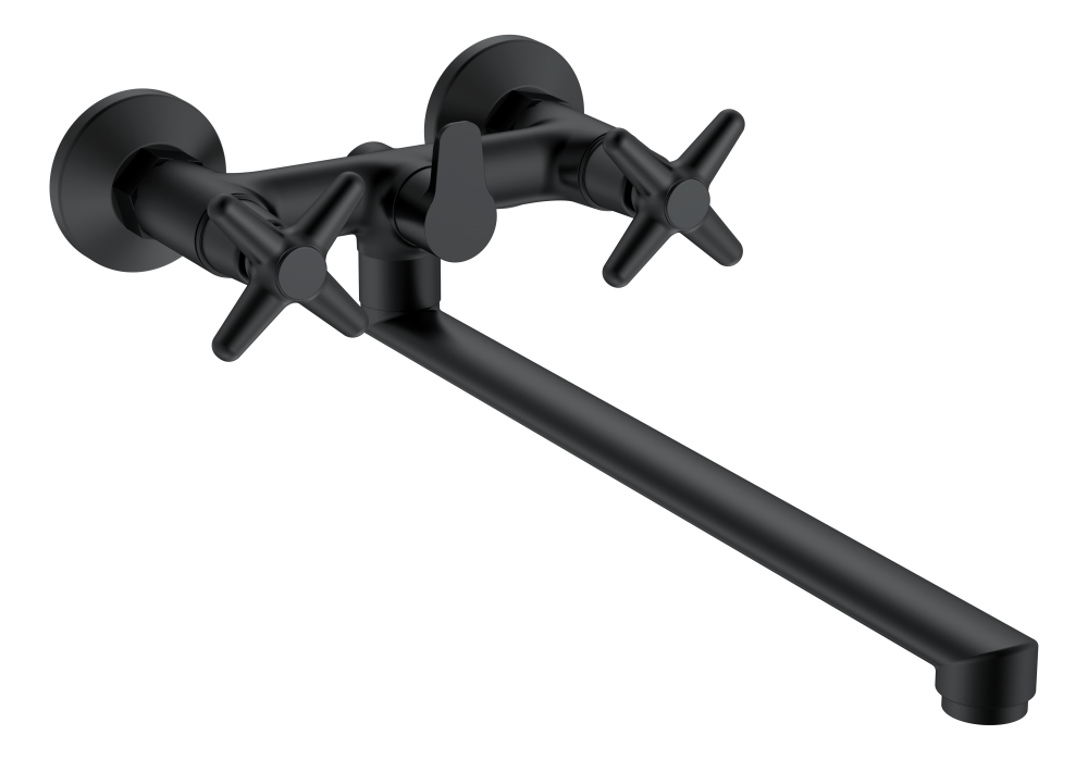 Смеситель для ванны с душем двухвентильный от бренда Vieir V220143-C черный