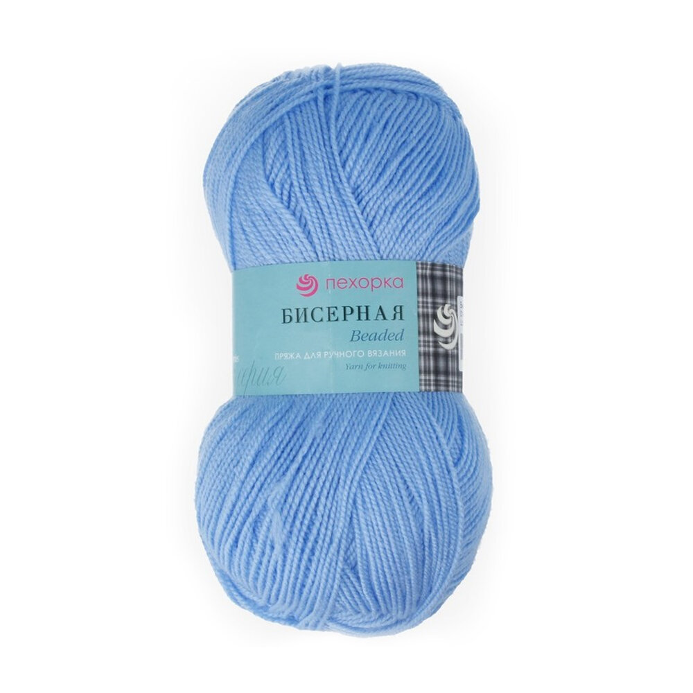 Пехорская ПТ Бисерная пряжа 100% акрил, 100 г/450 м, для вязания спицами и крючком цвет №006 красный (1шт)