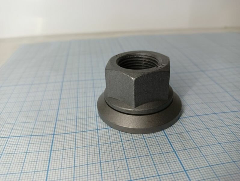 Гайка колеса Валдай, ПАЗ М20х1,5 H27 S32 п/шайба, серый фосфат ко код 3310-3101034