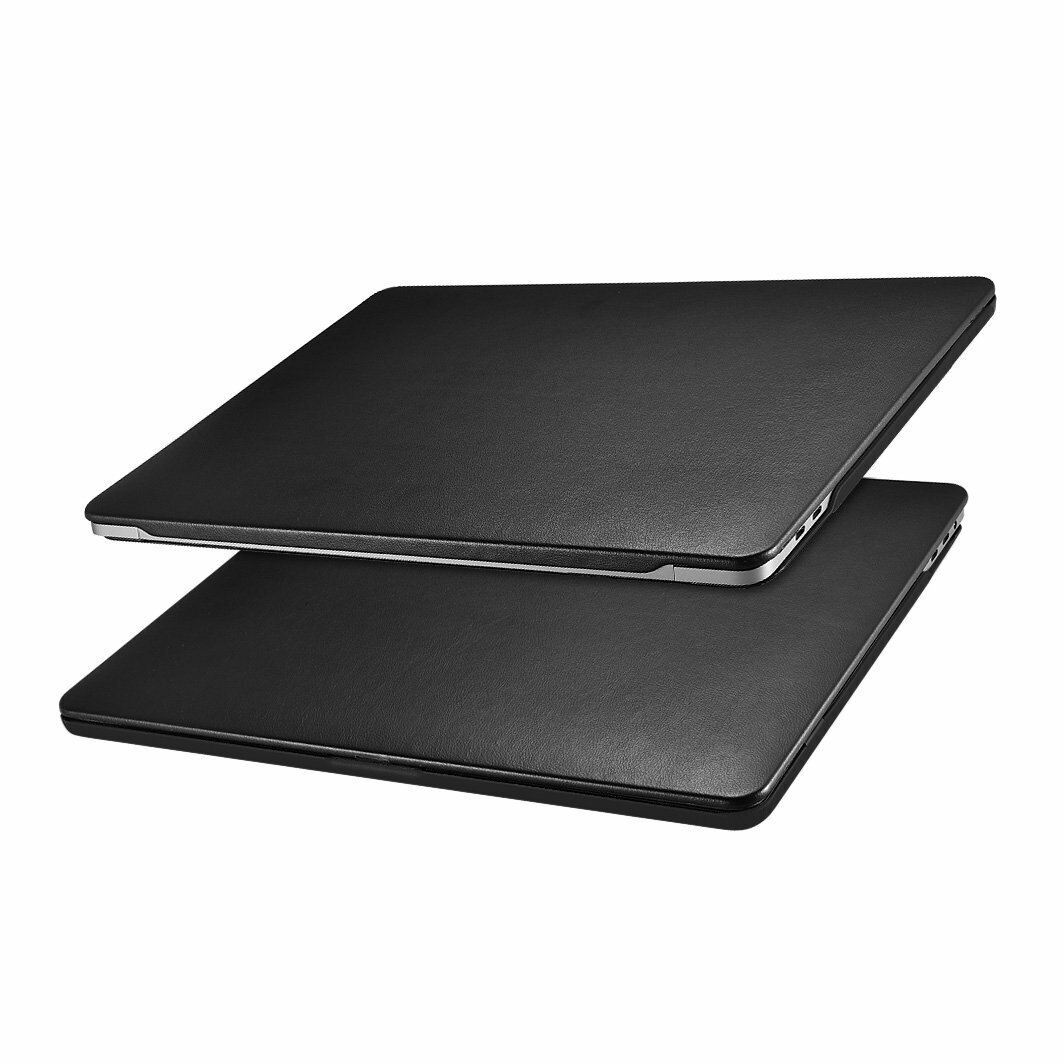 Чехол Gurdini для MacBook Pro Retina 13" 2016-2020 - M1, A2338, A2289, A2251, A2159, A1989, A1706, A1708 пластик под кожу черный