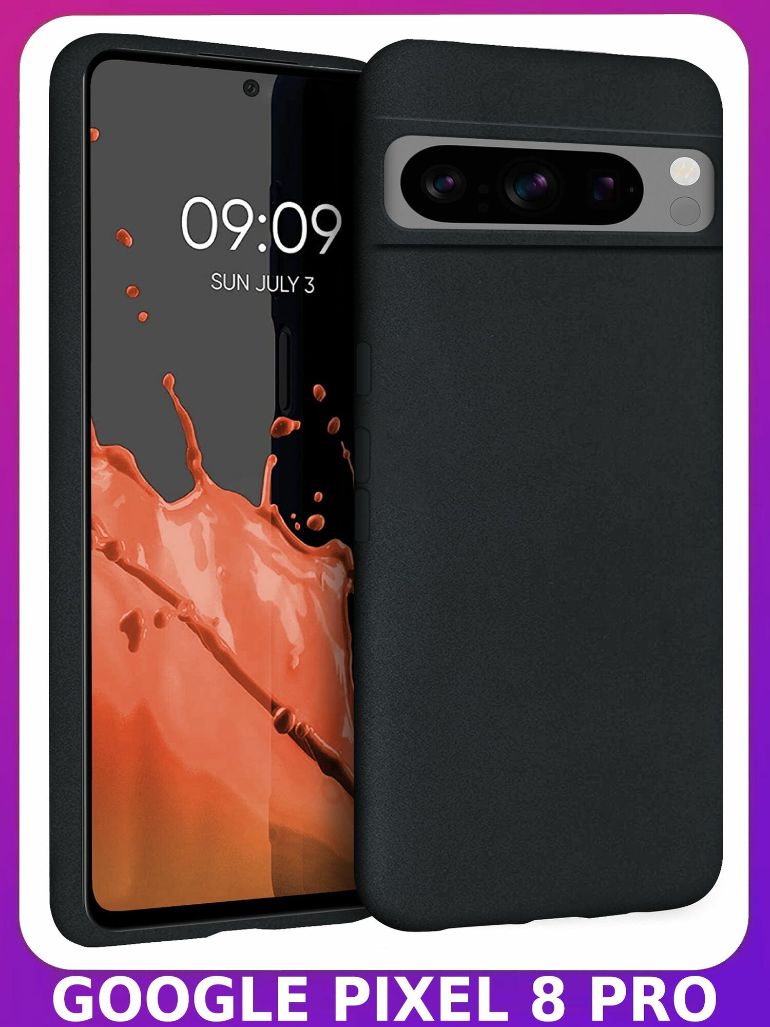 Мягкий Soft Touch чехол из силикона для GOOGLE PIXEL 8 PRO с бархатной подкладкой
