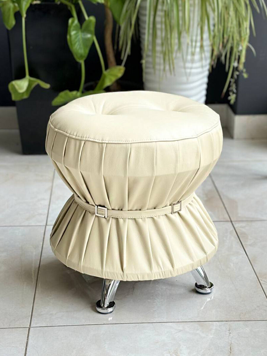 Прочный пуф оригинальный для прихожей 152, Искусственная кожа, 45х45х44 см.