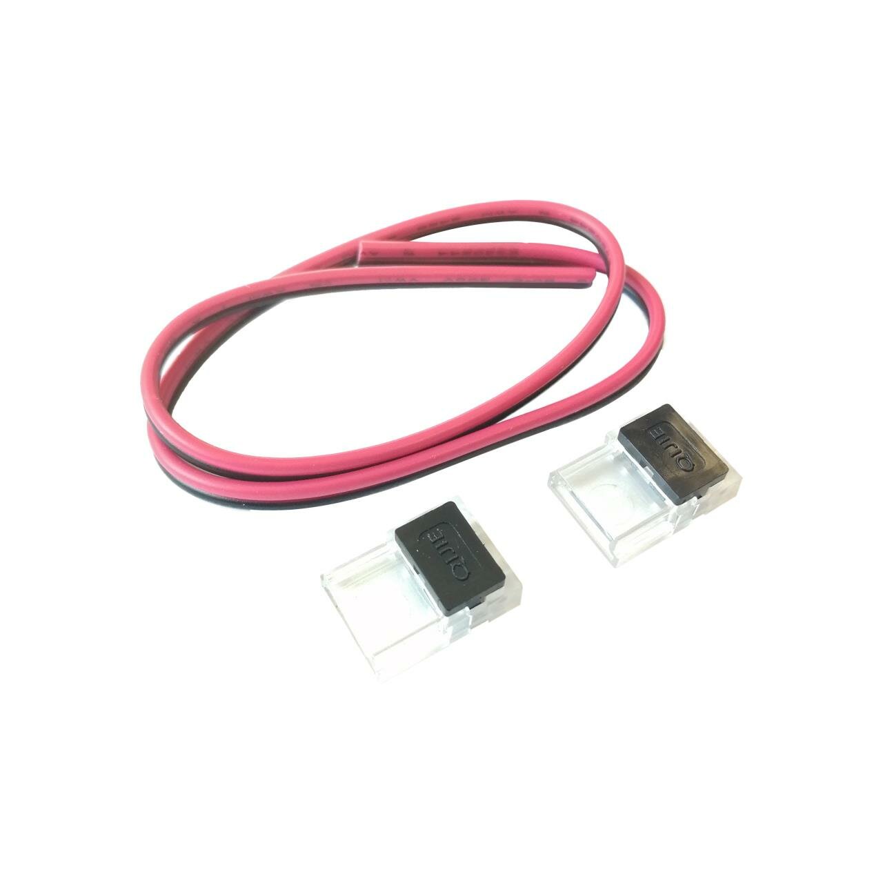 09-65 Комплект коннекторов лента-провод (2 клипсы, провод длиной 30 см, сечение 0,3 мм.) для одноцве