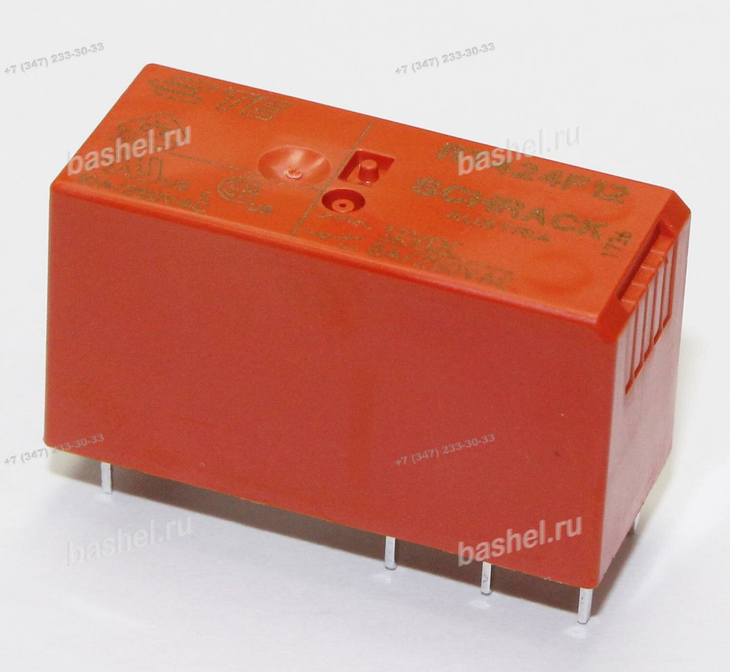 RELAY RT424F12/5-1393243-4 (поляриз.), Реле, TE, (упр:12В/DC, комм: 8A/250В/AC, 2NO/2NC, AgNi, R-coil:886Ом)