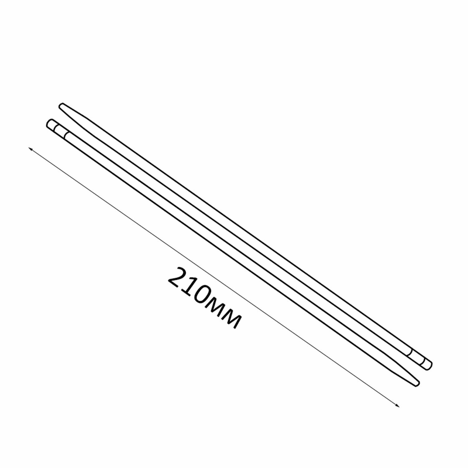 Упаковка 8 шт. Палочки для суши бамбуковые 21 см, круглые, комплект 100 пар в индивидуальной прозрачной упаковке, бюджет, 132266