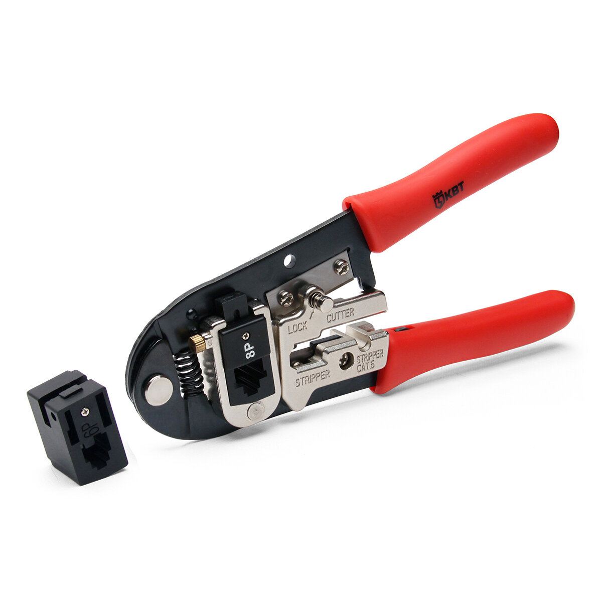 Кримпер JT-01A со сменными модулями для обжима RJ-45, RJ-12, RJ-11 {55929}