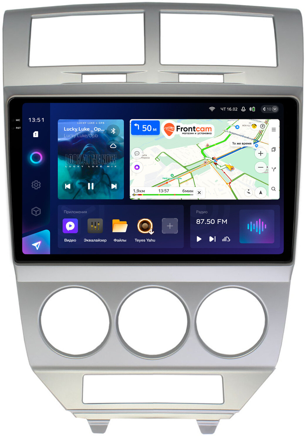 Штатная магнитола Dodge Caliber 2006-2009 Teyes CC3 2K 360 6/128 10.36" RM-10-721 Android 10 (4G-SIM, DSP, QLed)