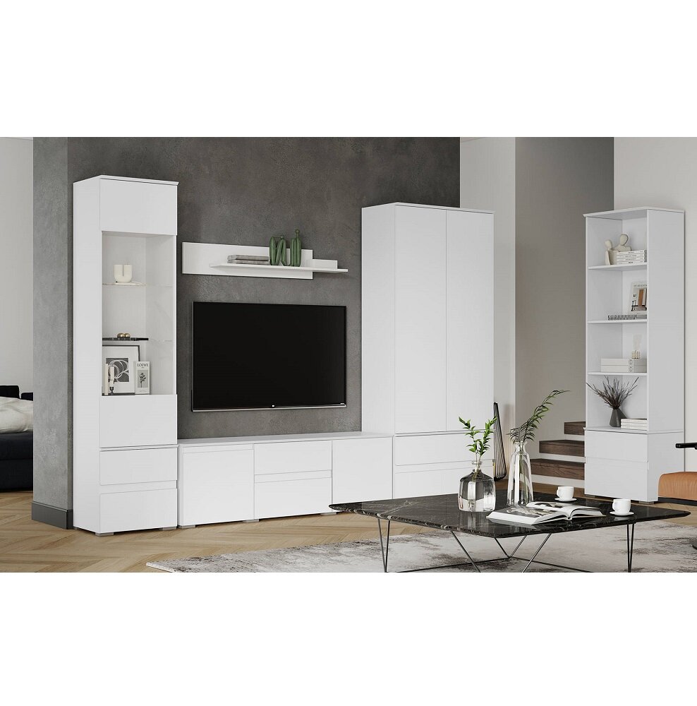 Гостиная Арника Плейона, комплект мебели, современный стиль, ЛДСП, цвет белый