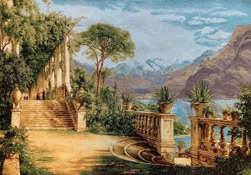 Панно гобеленовое на стену "Голландский парк", 100х70 см / Гобелен