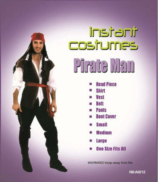 Костюм Пирата-2 FZ1125 (Штаны, рубашка, жакет, шапочка, пояс, ботфорты-накладки), размер 46-48