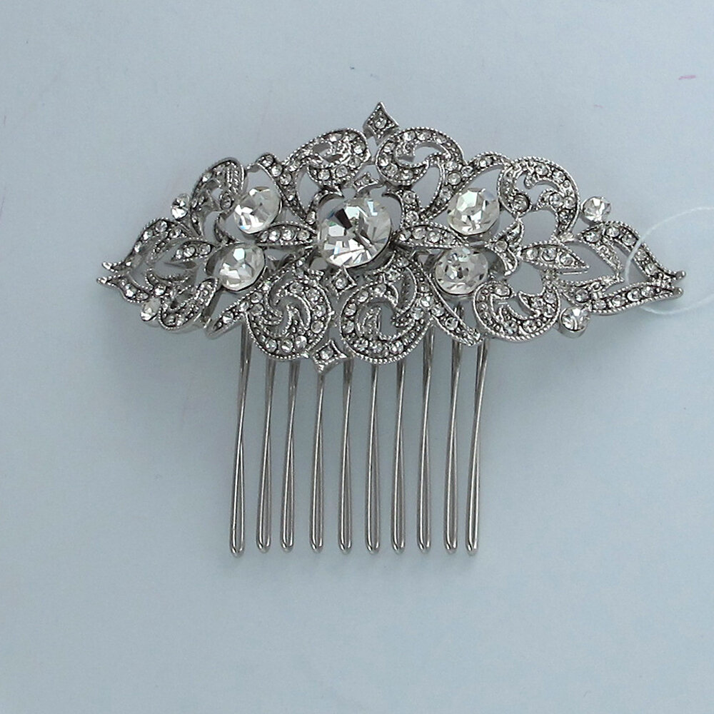 Гребень с стеклом, Эстет, ювелирное стекло,27 гр.