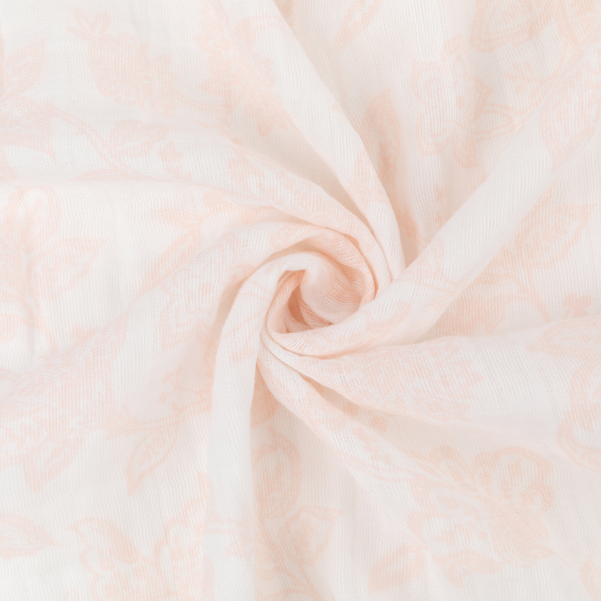 Ткань муслиновая отрез 100x125 см 100% хлопок "PEPPY" EMBRACE, Shannon Fabrics, garden toile pink