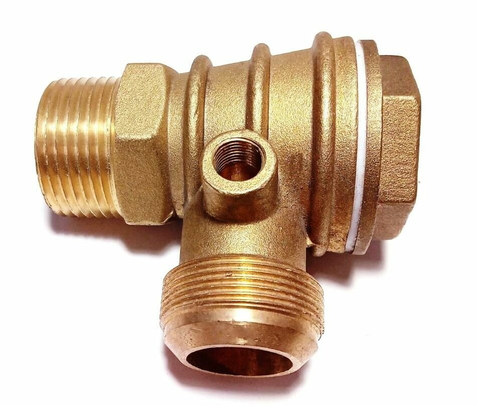 Клапан обратный компрессора (разъем мама - 9 мм, разъемы папа - 32,5x32,5 мм)