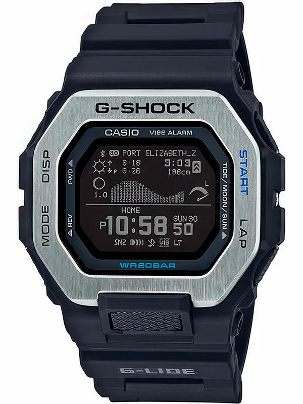 Наручные часы CASIO G-Shock, серебряный, черный — фото 1