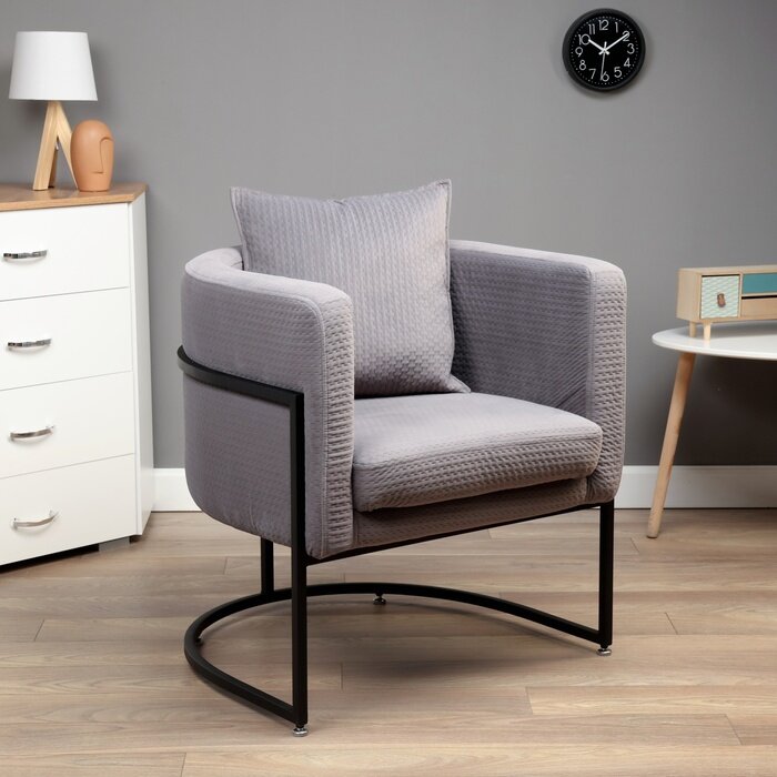 Стул – кресло «Грегор», цвет графит/чёрный