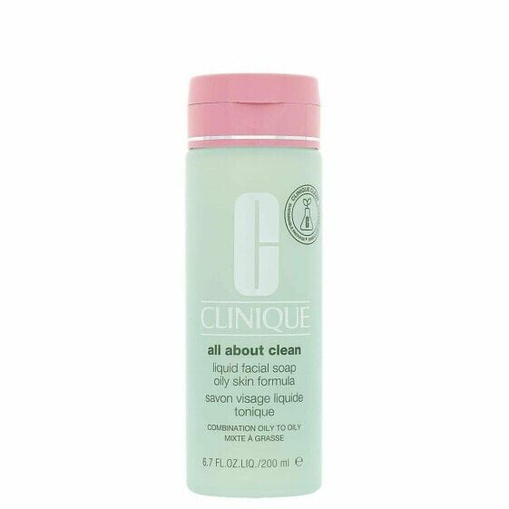 Clinique All About Clean Liquid Facial Soap - Oily Skin Formula Сильнодействующее жидкое мыло для жирной кожи, 200 мл.