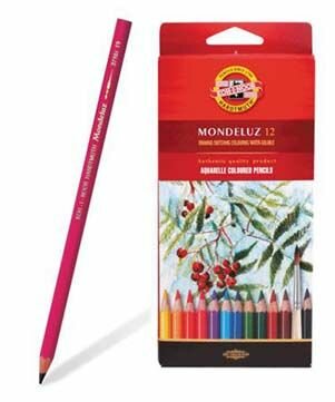 Карандаши 12 цв. KOH-I-NOOR "MONDELUZ" акварельные, к/к с европодвесом 3716/12