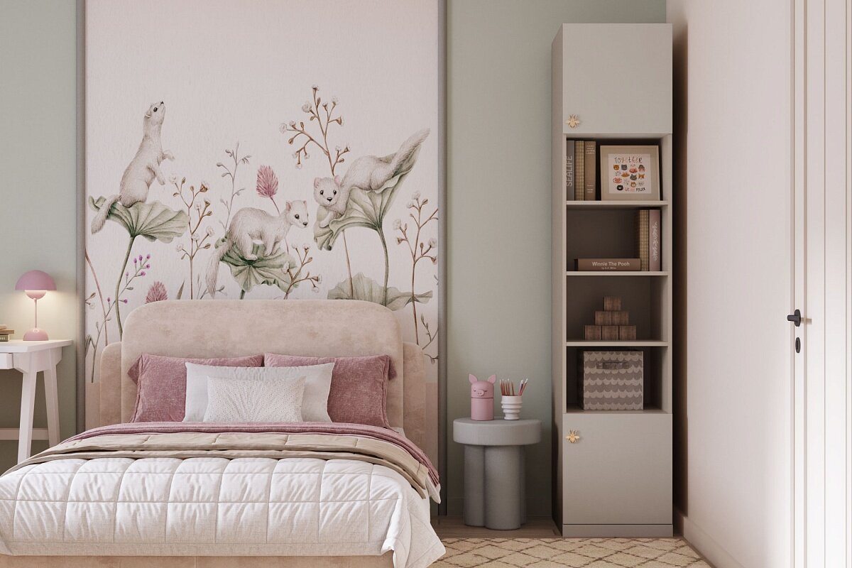 Пенал МебельЛэнд24 Скарабей - 2 МДФ Кашемир 45x52x210 бежевый для одежды двухдверный