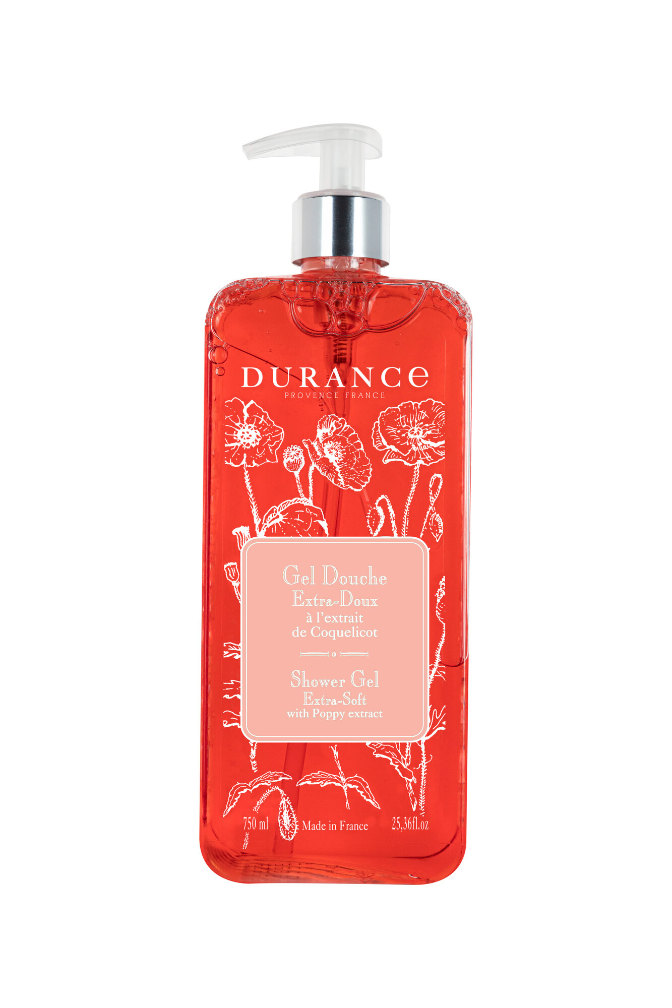 Durance / Гель для душа с экстрактом Мака 750мл. Shower Gel with Poppy extract