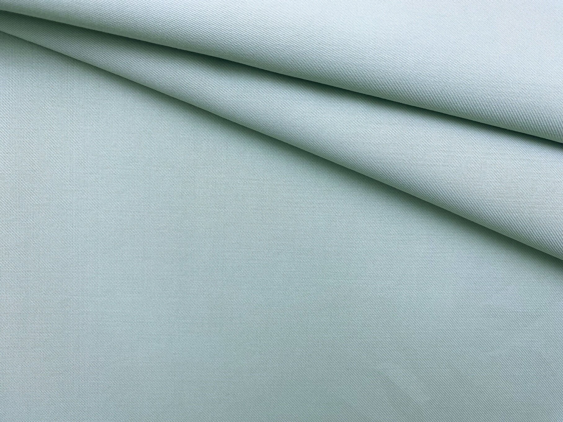 Ткань Твил мятного цвета однотонная 17351