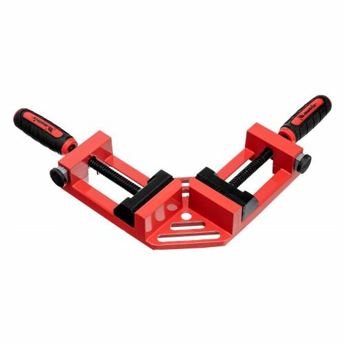 Matrix Струбцина угловая, быстрозажимная, 65/65 мм, двухкомпонентные обрезиненные рукоятки, , 20322