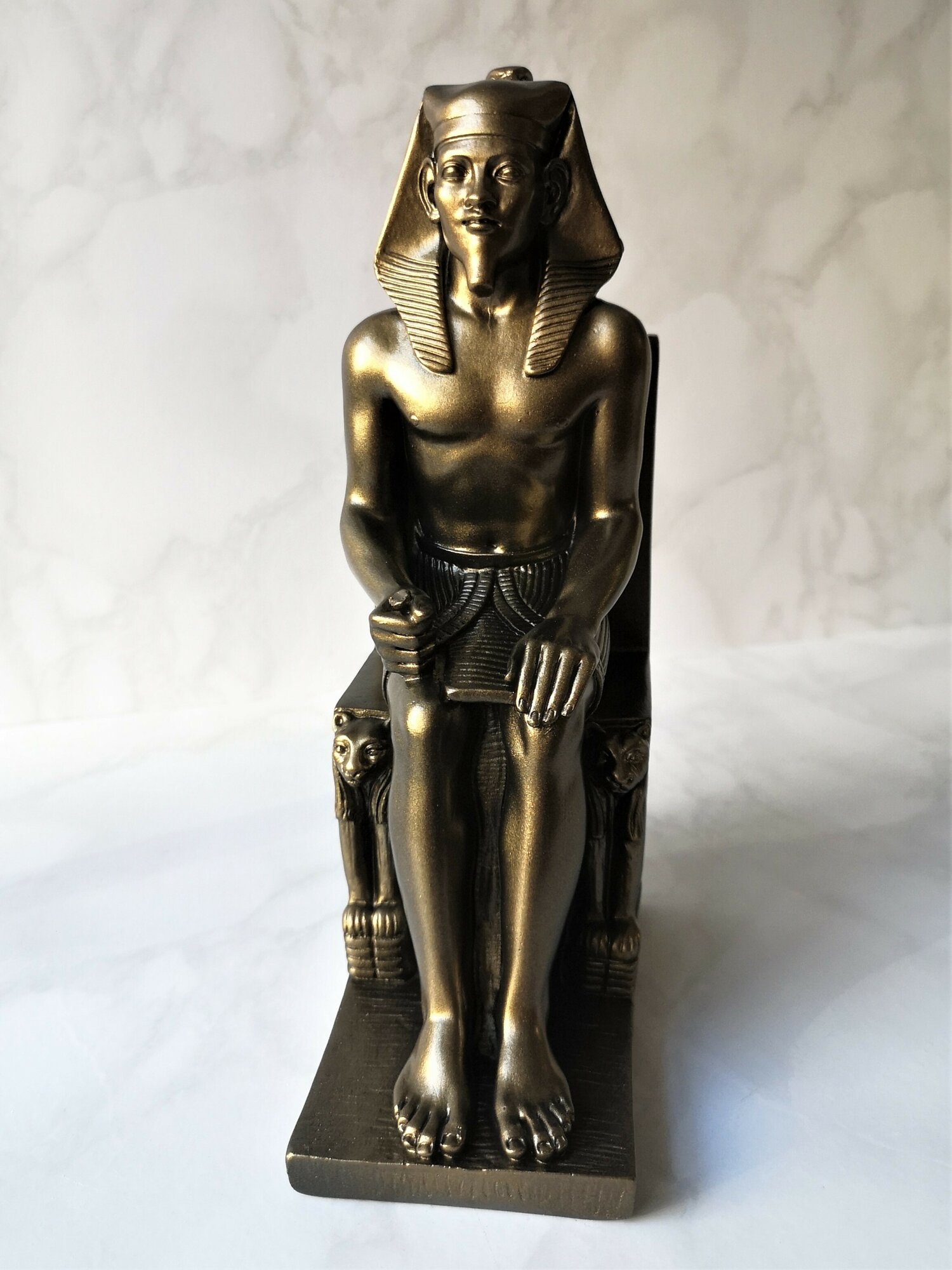 Статуэтка Фараон с орлом, 25см. Бронза, гипс.