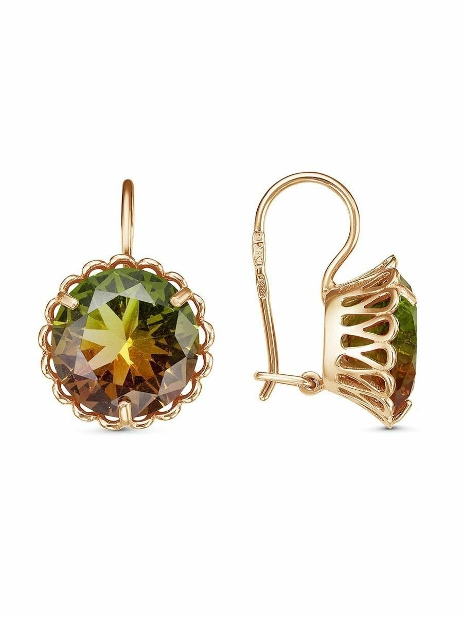 Серьги, серебро, 925 проба, султанит синтетический
