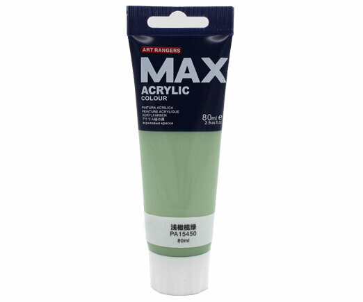 Краска акриловая 80 мл. Зеленая светло-оливковая CT-58 в пластиковой тубе с европодвесом №PA15450 MAGI-WAP