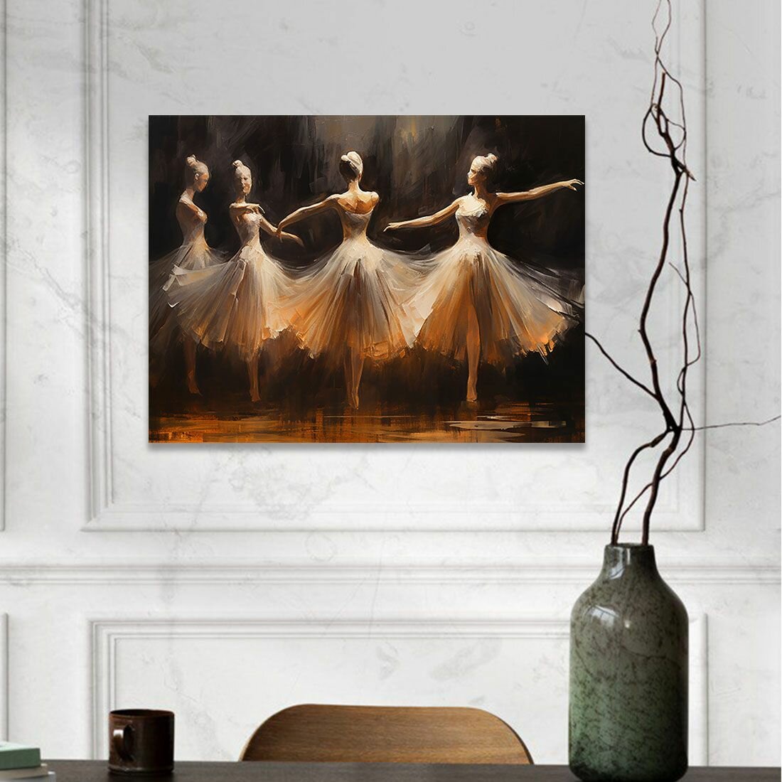 Картины для интерьера 40х60 Балерины танец балет масло