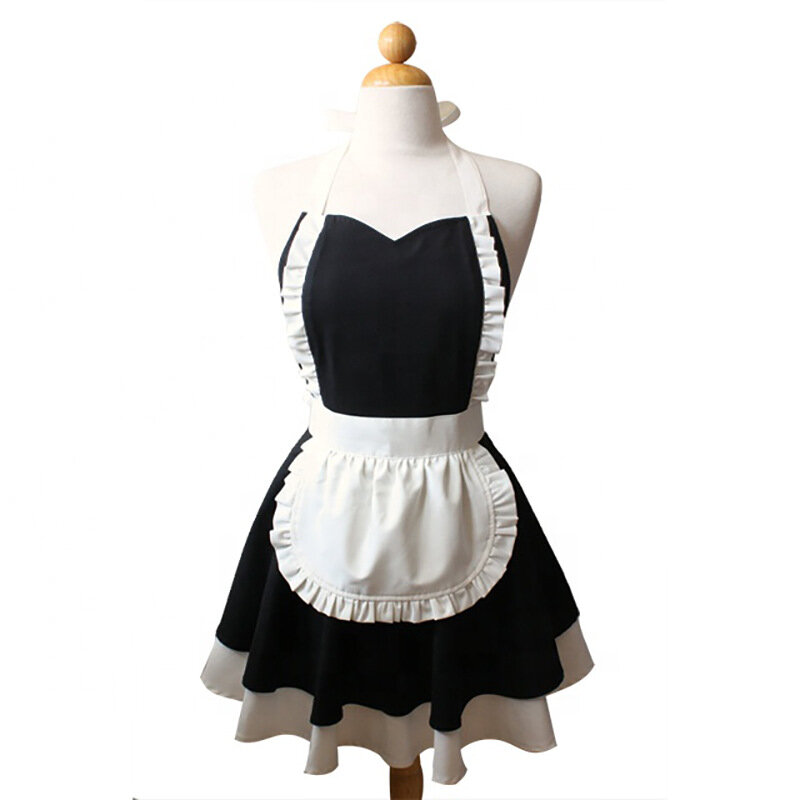 Фартук кухонный, хлопок, маслостойкий, черный и белый, с логотипом