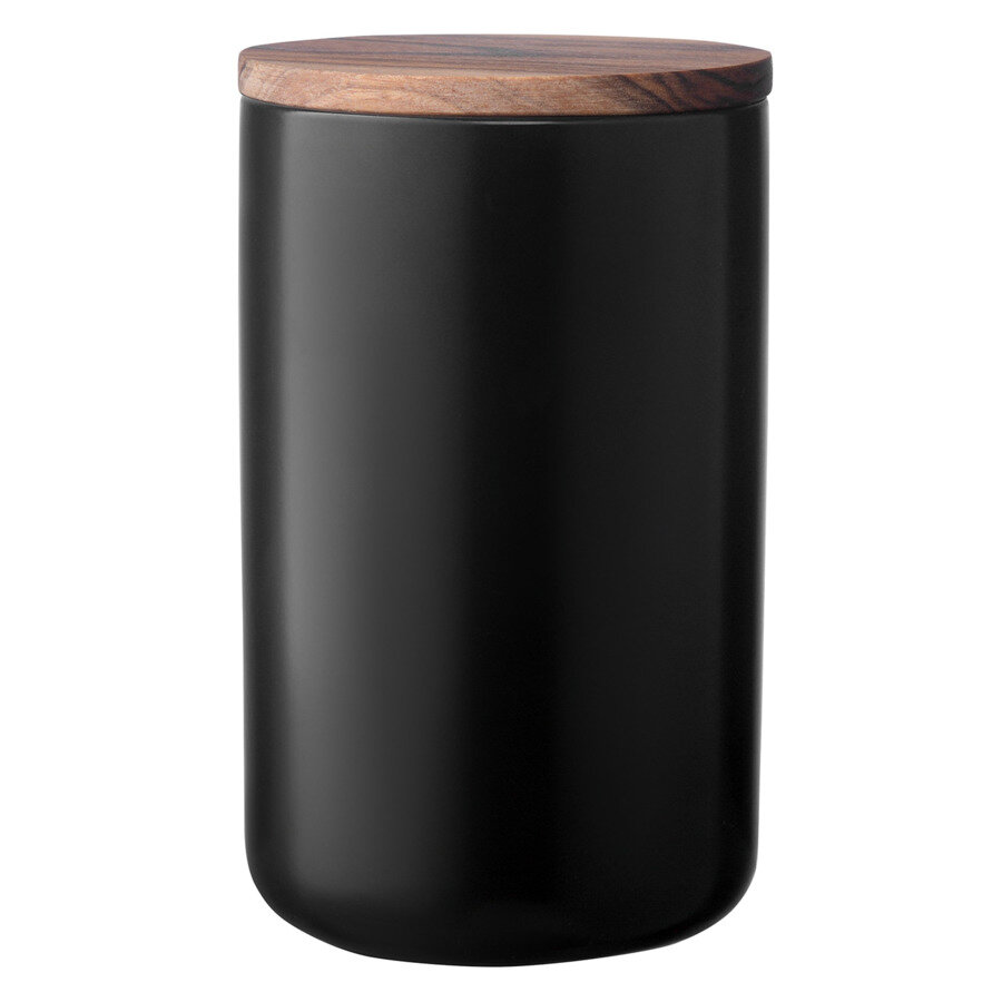 Банка для хранения керамическая Smart Solutions 750 мл, черная, премиум качество