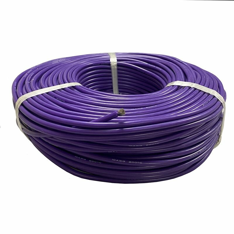 Провод силиконовый 10AWG 5,27 мм кв 100 м (фиолетовый)