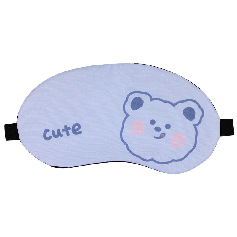 Маска для сна с милым медведем, мягкая хлопковая маска для сна с рисунком милого медведя, светонепроницаемая повязка для глаз для детей и взрослых, удобная повязка для сна, путешествий, защита глаз