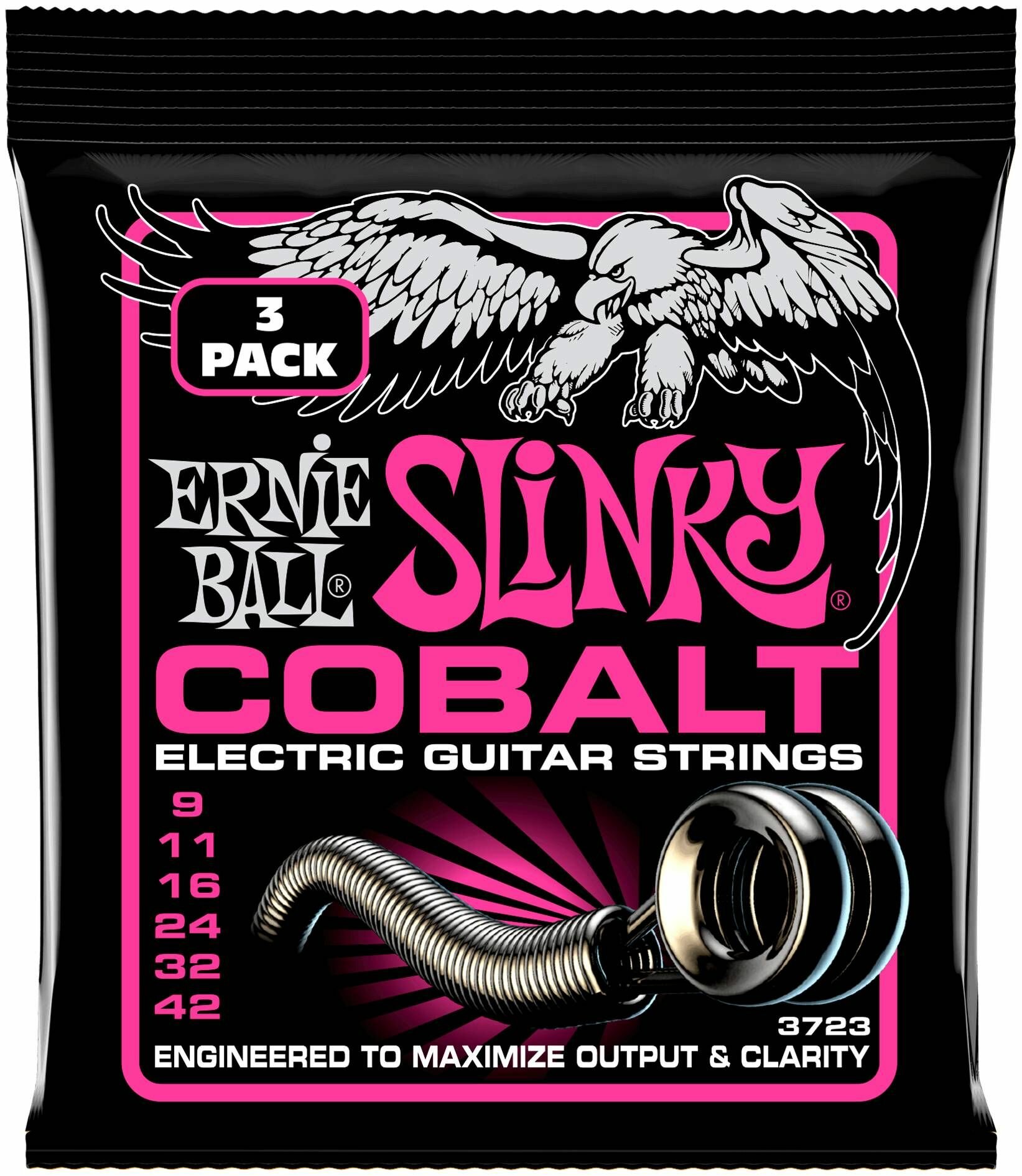 ERNIE BALL 3723 Cobalt Slinky Super 3 Pack 9-42 - Струны для электрогитары