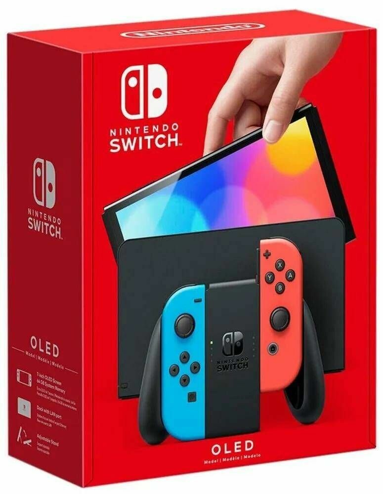 Игровая приставка Nintendo Switch OLED Neon 64+256gb +50Игр