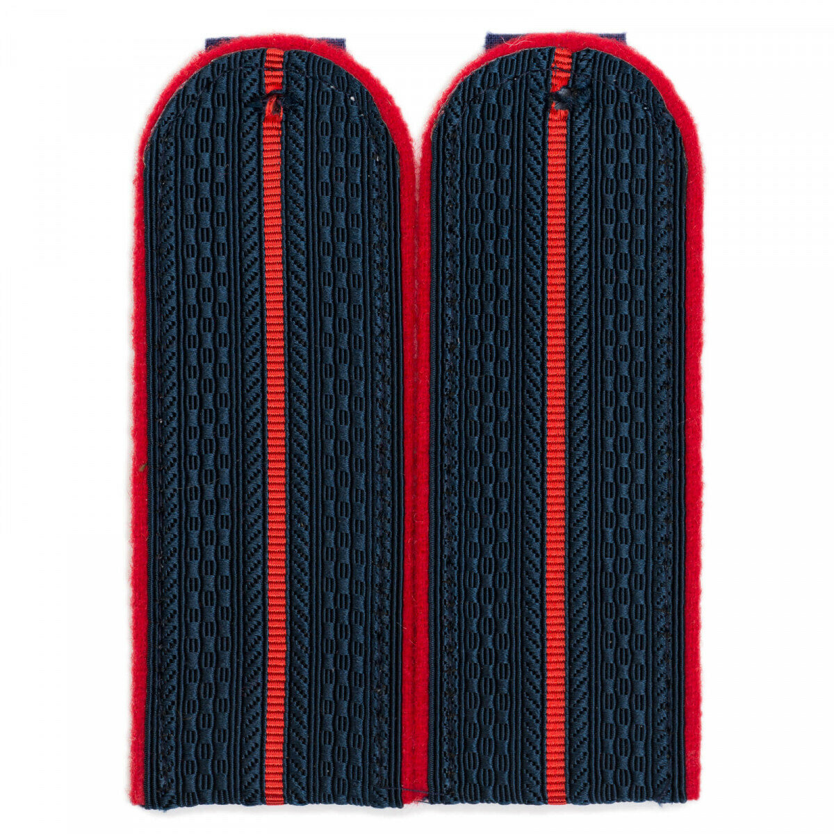 Погоны МВД темно-синие 1 красный просвет (мл. офиц. состав) (12 см), Материал Картонные