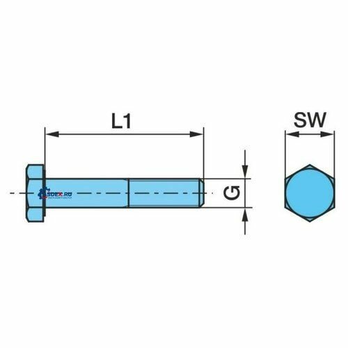 А/з_Болт M24X160 DIN931 8.8VZ Bpw 0250233982