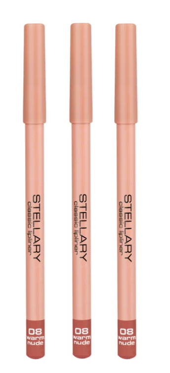 Карандаш для губ Stellary Lipliner, тон 08 Warm Nude, 1,35 г 3 шт