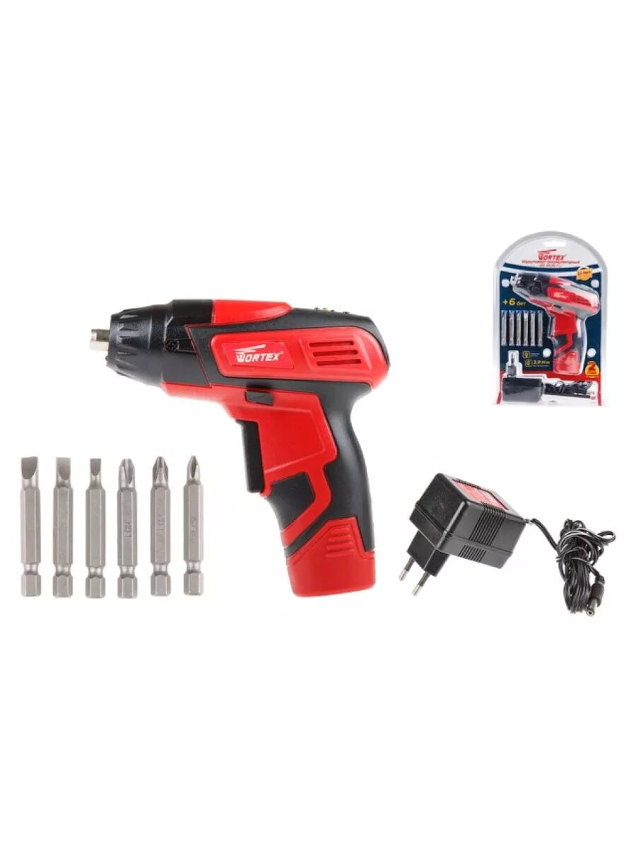 Wortex Шуруповерт аккумуляторный 3.9 Нм BS 4536-1 Li BS45361Li0823