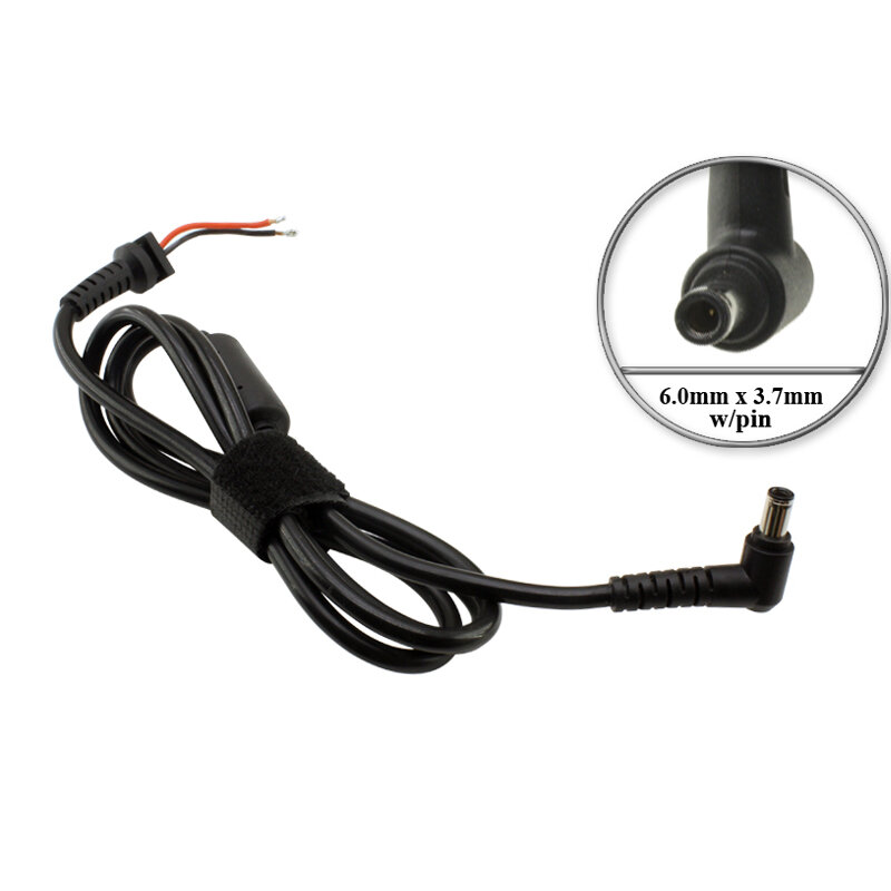 Кабель со штекером 6.0mm x 3.7mm (3mm) 1pin угловой 1.5m для адаптера питания, зарядного устройства ноутбука ASUS