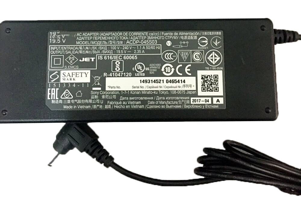 Сетевой блок питания MyPads для LCD-ЖК телевизоров Sony ACDP-045S03 19.5V 6,2A. Вход - 100V-240V; 1.1А, 50/60Hz; Выход: 19,5V - 2.35А