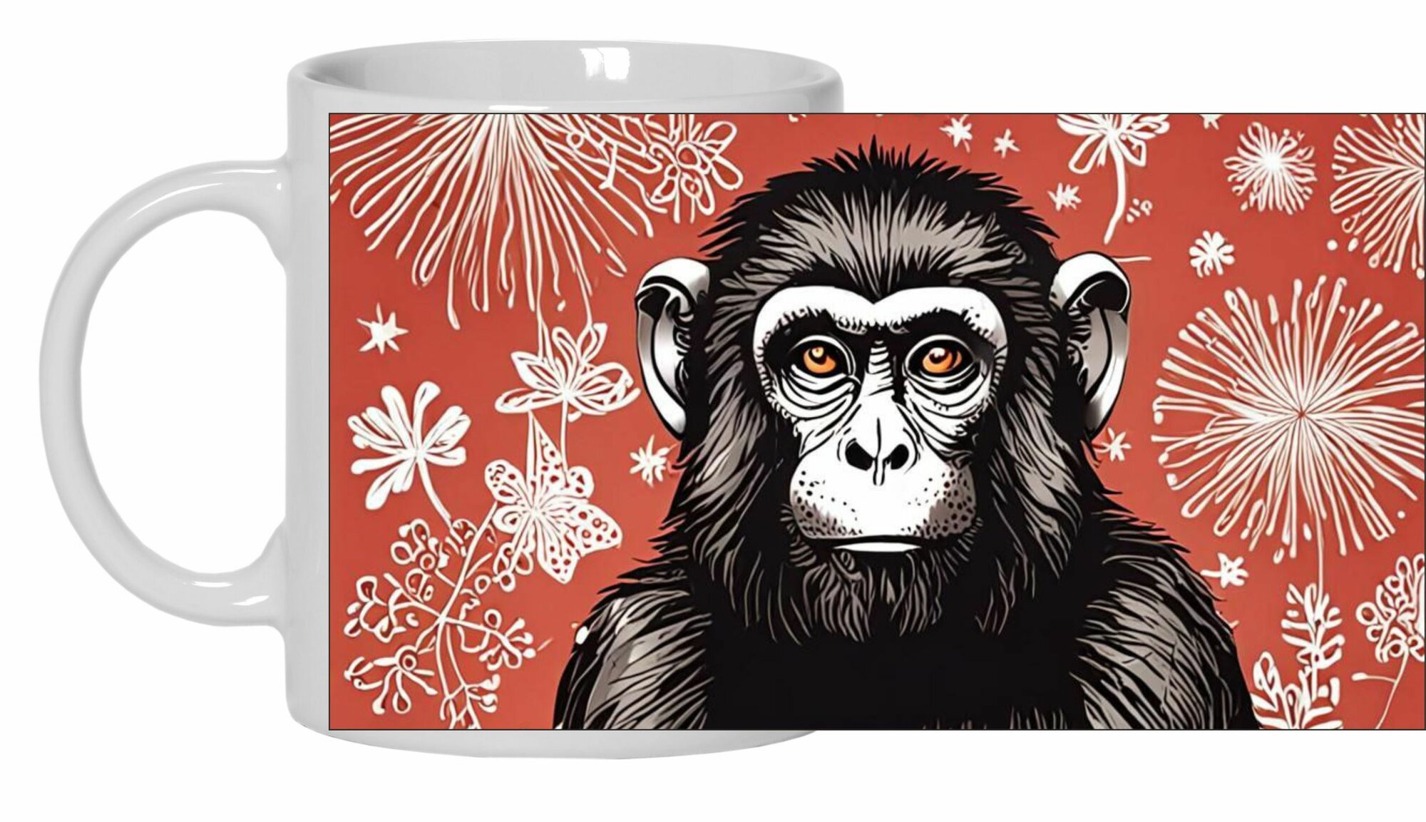 Кружка Новый год "Обезьяна" №7