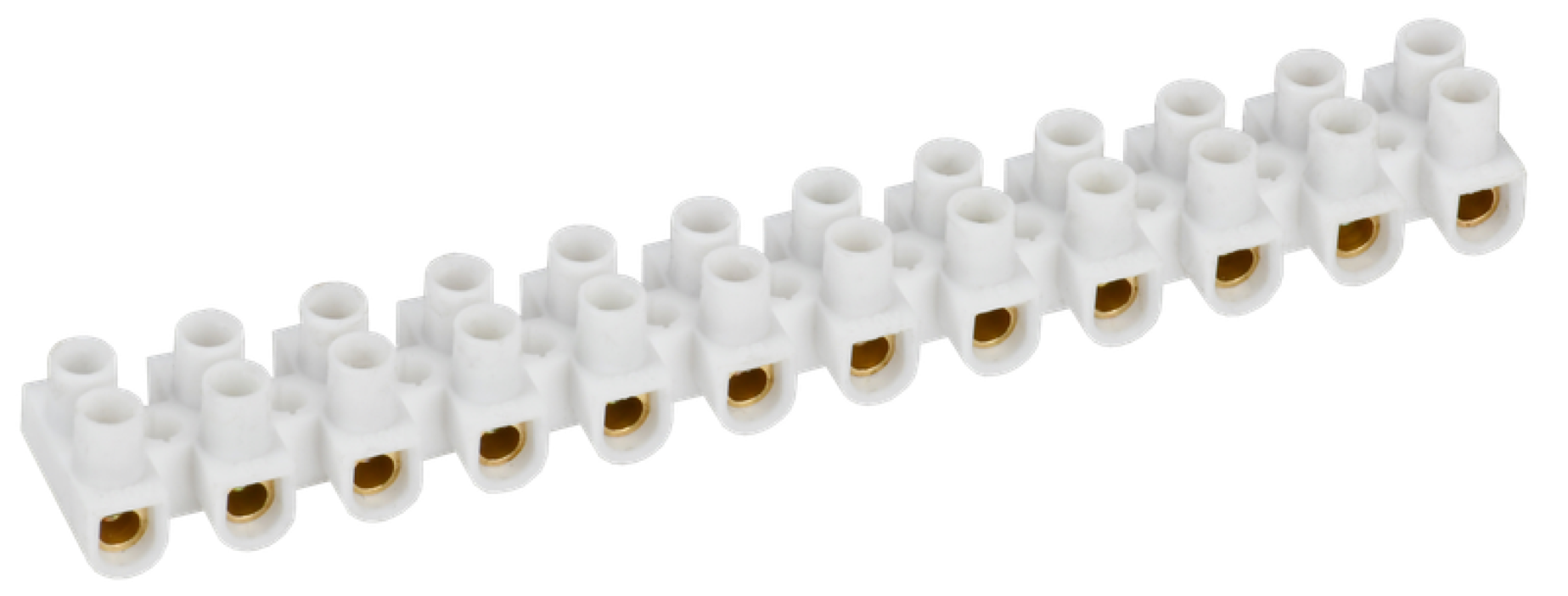Клеммная колодка IEK / ИЭК ЗВИ-3 н/г винтовая, в корпусе из полистирола, белая, 12 пар, сечение 1.0-2.5мм2, 3А, 400В / электрика