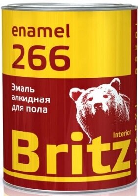 Эмаль для пола Britz ПФ-266 20кг Желто-Коричневая.