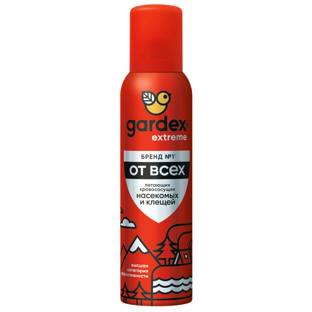 GARDEX Extreme аэрозоль против насекомых и клещей, 150 мл для квартиры, домов и дач