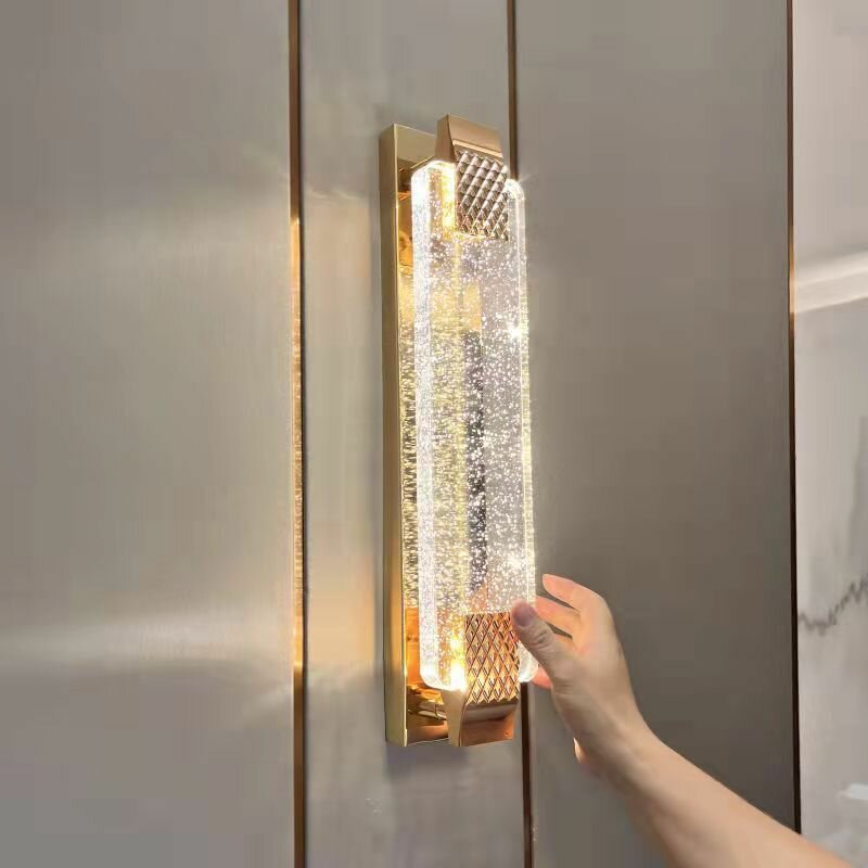 BOWON бра, кристалл настенный светильник золотой, Трехцветное затемнение, 50cm