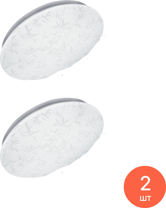 Cветильник настенно-потолочный IN HOME / Ин Хоум DECO Бамбук, светодиодный, 6500К 18Вт IP40, 4690612022253 / освещение дома (комплект из 2 шт)