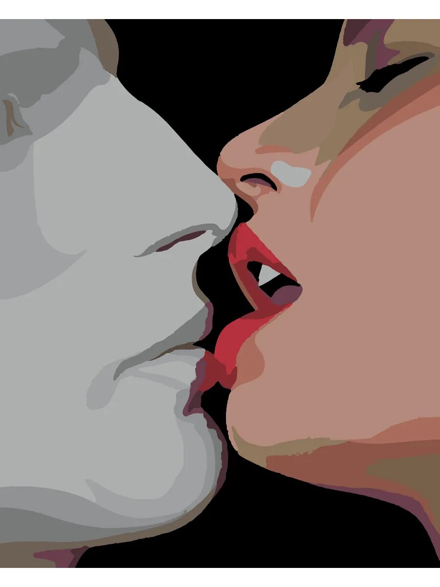 Картина по номерам PinkVanila "Пара влюбленных", холст на подрамнике