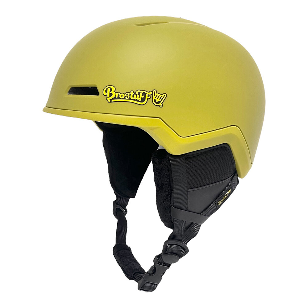 Шлем для сноуборда, горных лыж BroStuff peak matt olive green, размер L (59-61см)